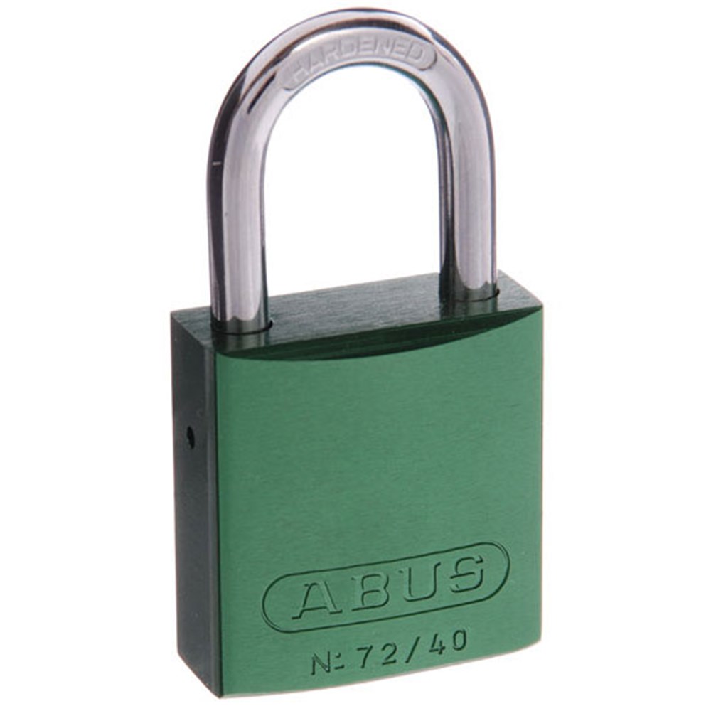 ABUS P/LOCK 72/40 GRN KD RH KEYWAY | ABUS 72 Series Aluminium Padlocks ...