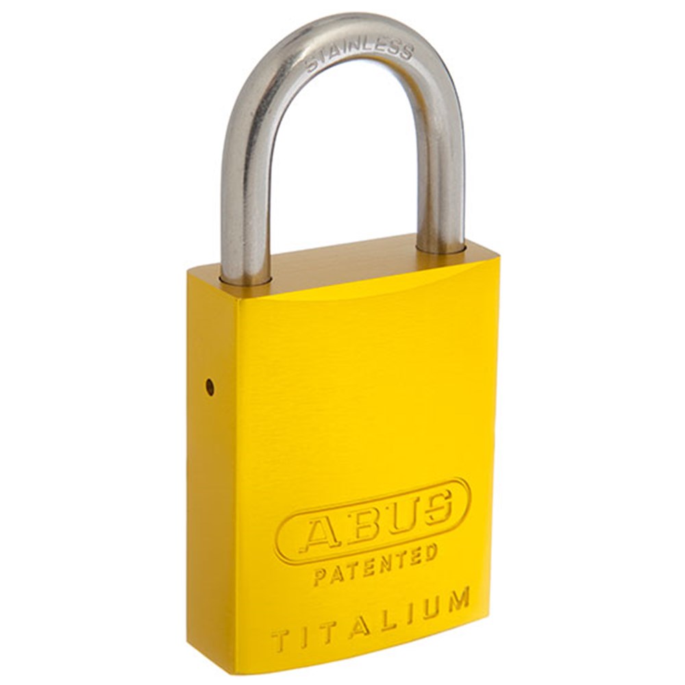 ABUS P/LOCK 83ALIB/40 YEL KD with 25MM SS SHACKLE | ABUS 83 Series Aluminium Padlocks - LSC ...