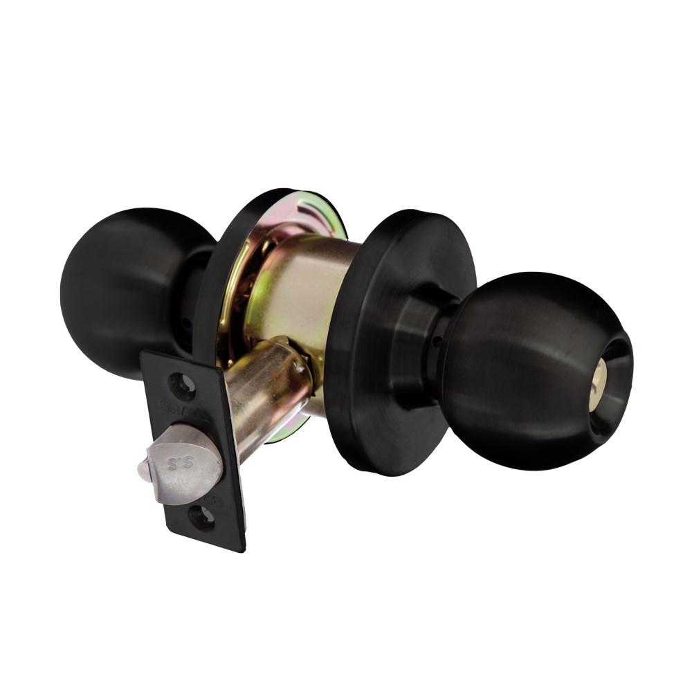 Brava Metro EA Series Glass Door Knob Set 70mm Backset Matt Black ...