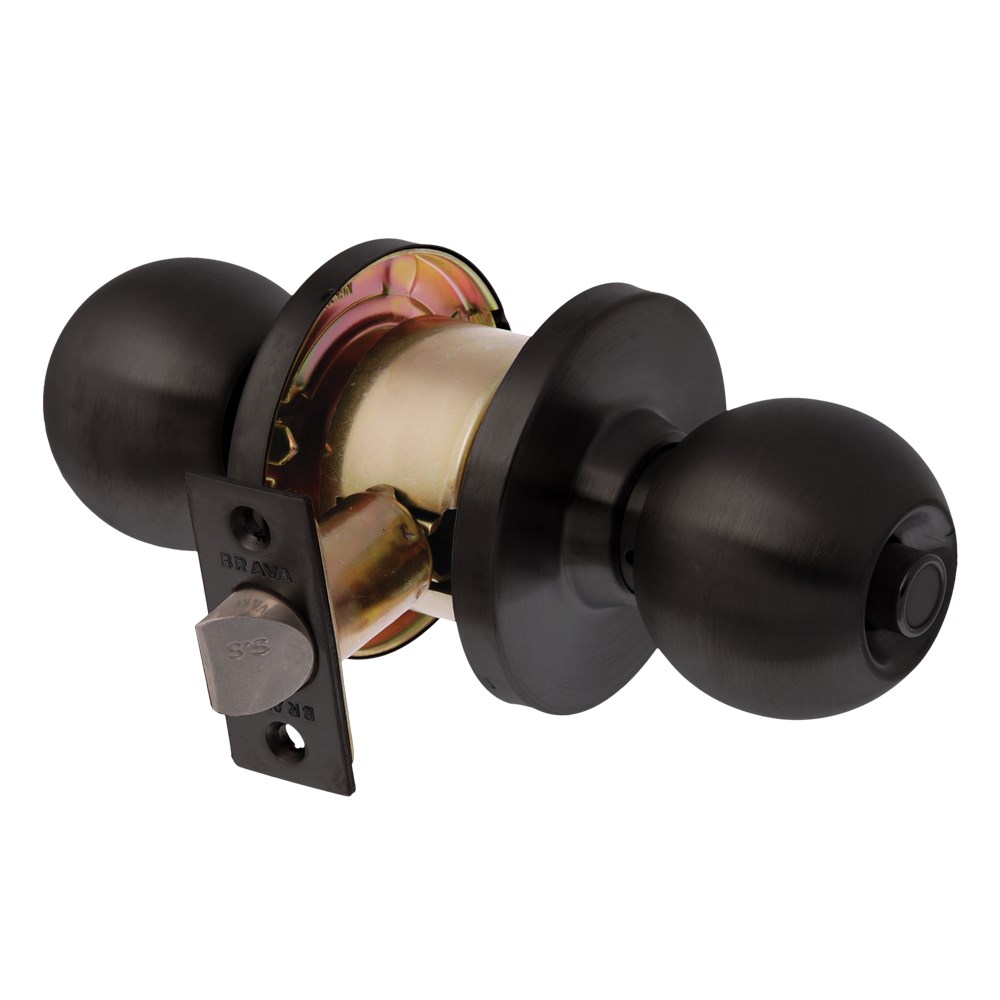 Brava Metro EA Series Privacy Knob Set 70mm Backset Matt Black ...
