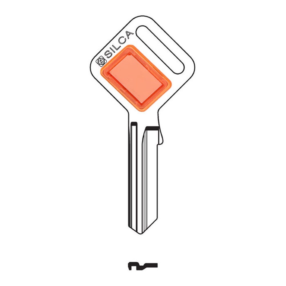 Silca Taggy ORANGE LW4 Key Blank with Customisable Plastic Head - LSC ...